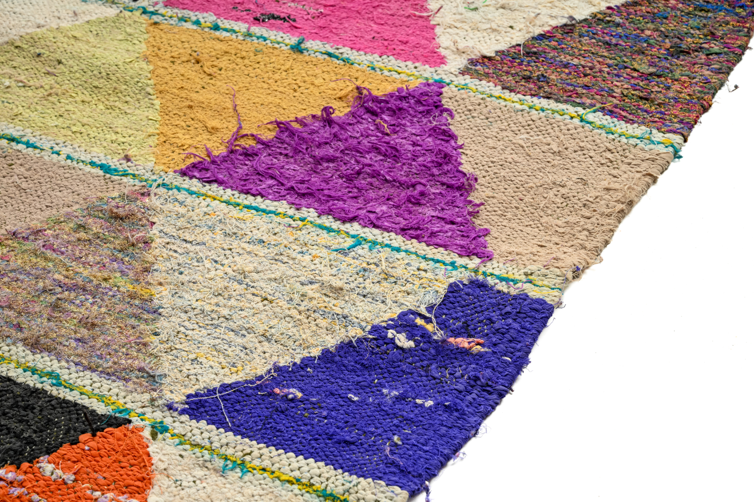 Marokkaanse Berber tapijt Boucherouite 135 x 195 cm